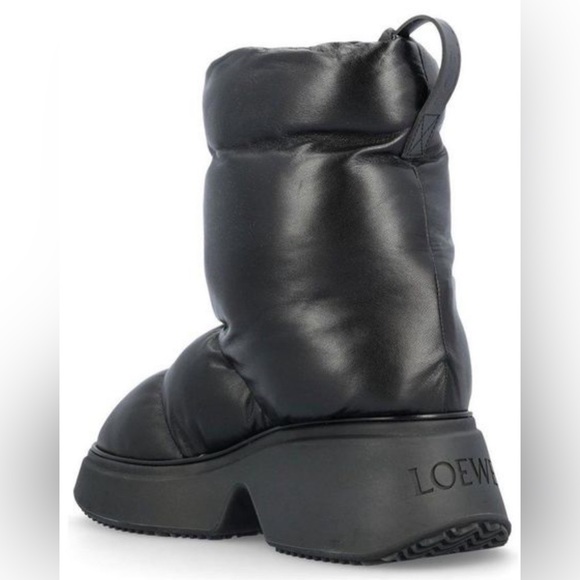 Loewe | Shoes | Loewe Padded Black Leather Boots New 20 | Poshmark